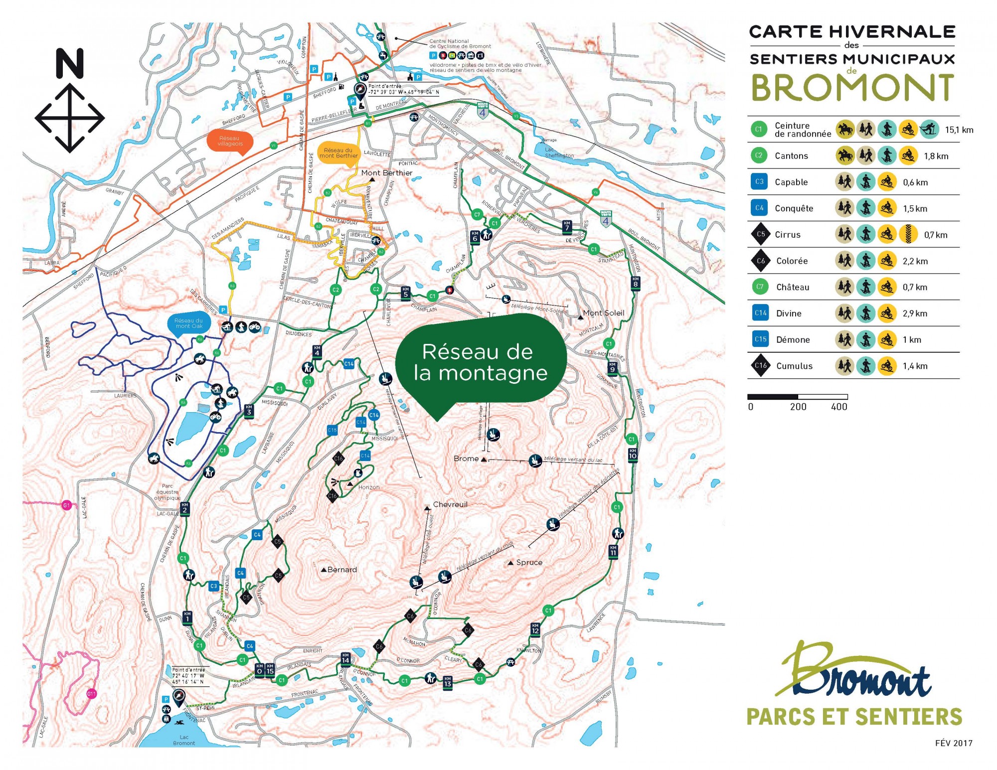 Sentiers et pistes cyclables | Ville de Bromont